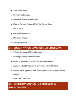 BlockChain Online Course | PDF