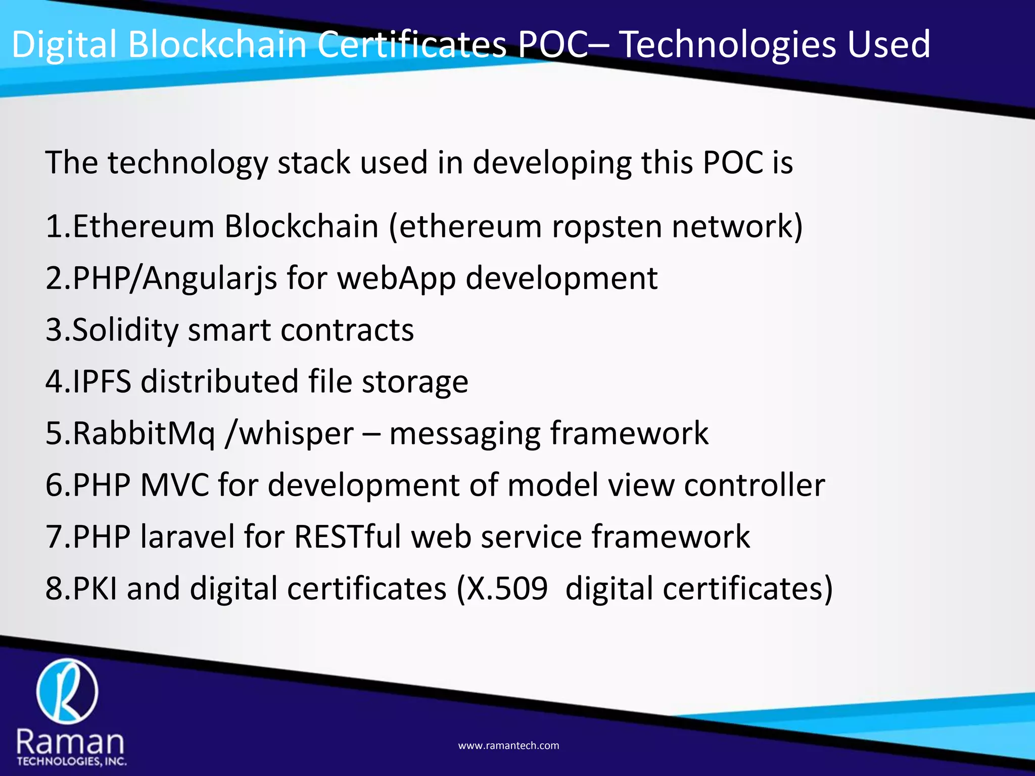 Blockchain PoC For Education | PPT