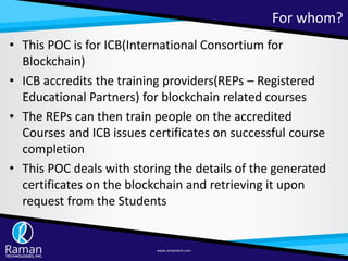 Blockchain PoC For Education | PDF | Internet | Computing