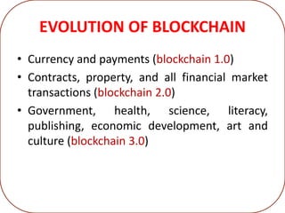 BLOCKCHAIN EXPLAINED | PPTX
