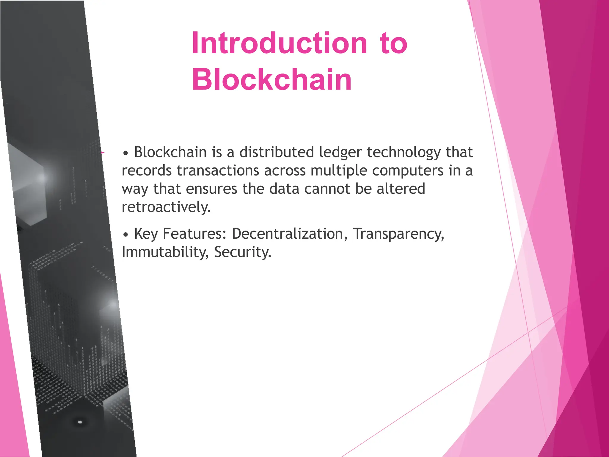 Blockchain and its scope and its application | PPTX