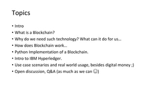 Blockchain - a simple implementation | PPT