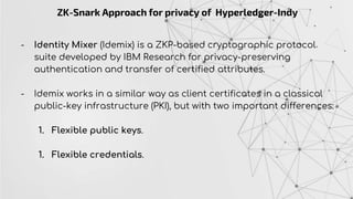 Blockchain privacy approaches in hyperledger indy | PPT