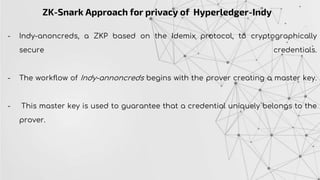 Blockchain privacy approaches in hyperledger indy | PPT