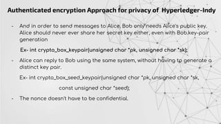 Blockchain privacy approaches in hyperledger indy | PPT