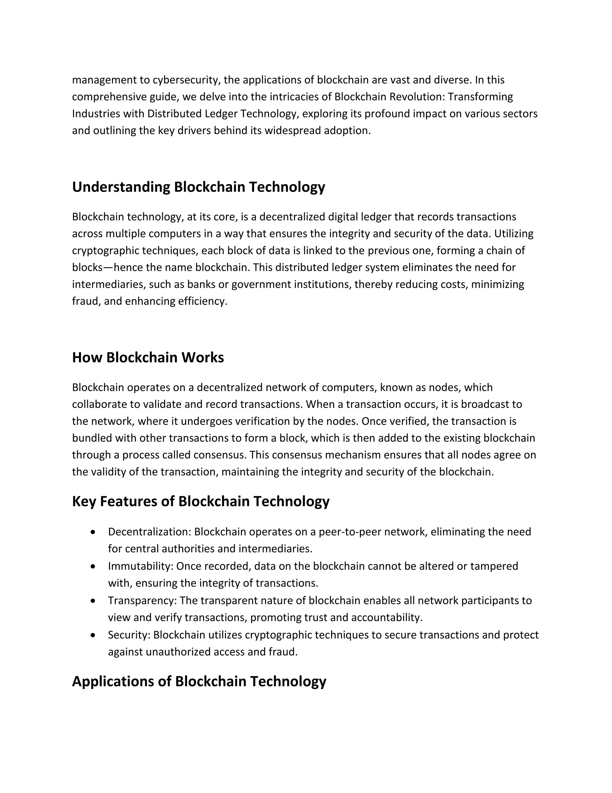 Blockchain Revolution Transforming Industries with Distributed Ledger Technology | PDF