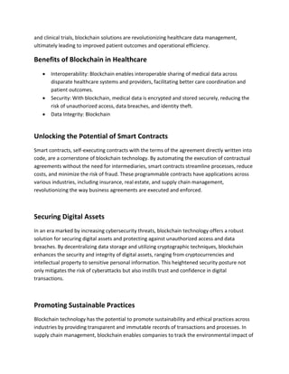 Blockchain Revolution Transforming Industries with Distributed Ledger Technology | PDF