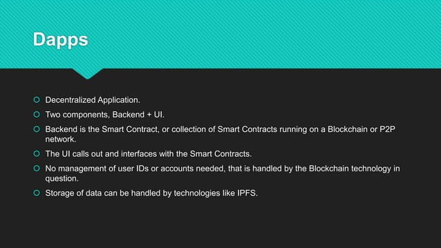 Distributed Ledgers, Blockchains, and Smart Contracts | PPTX | Internet | Computing