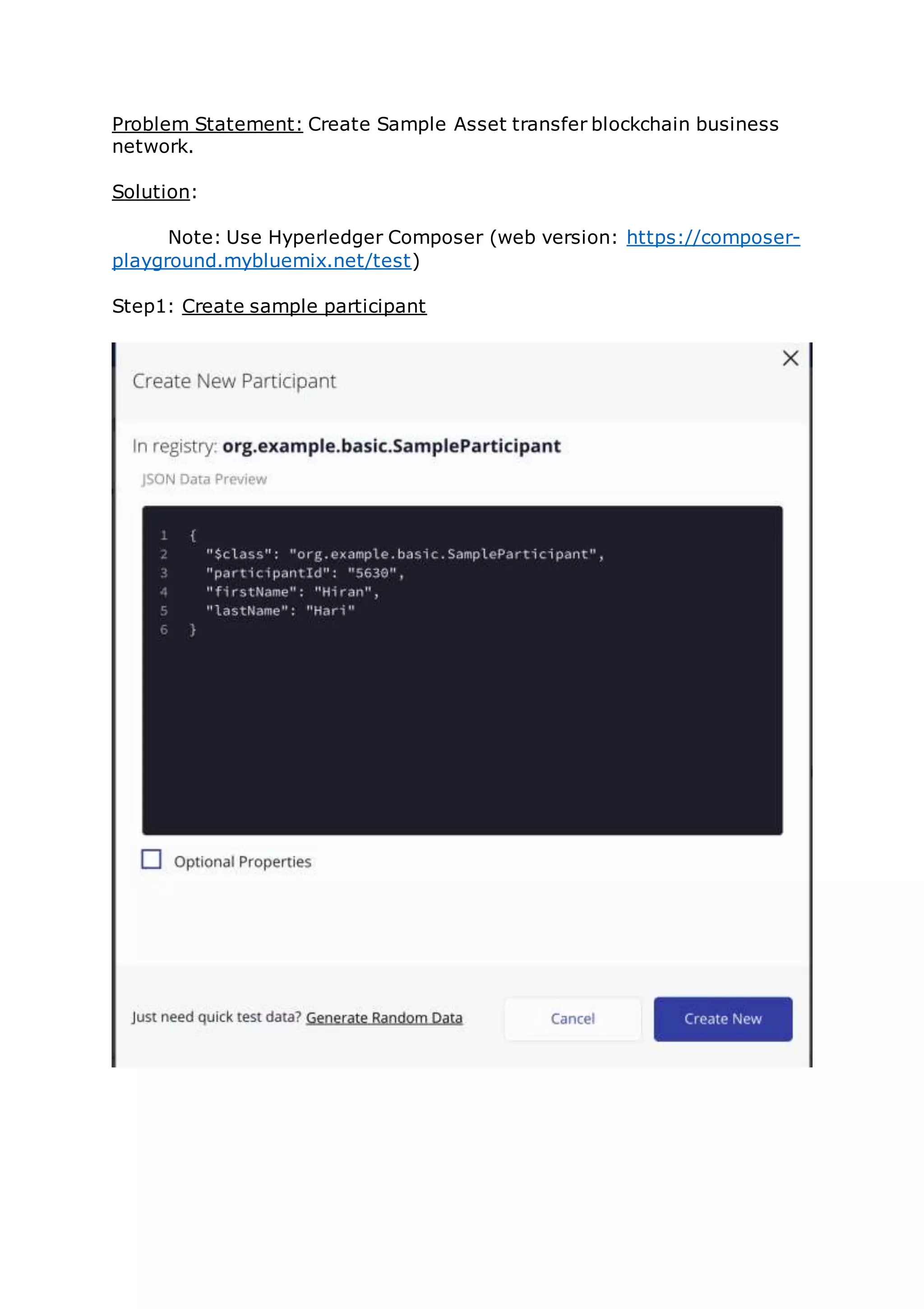 Blockchain sample application_steps | DOCX | Technology & Computing