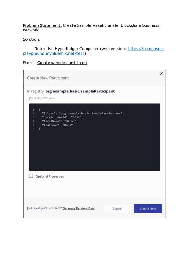 Blockchain sample application_steps | DOCX | Technology & Computing