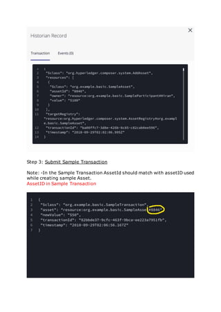 Blockchain sample application_steps | DOCX | Technology & Computing