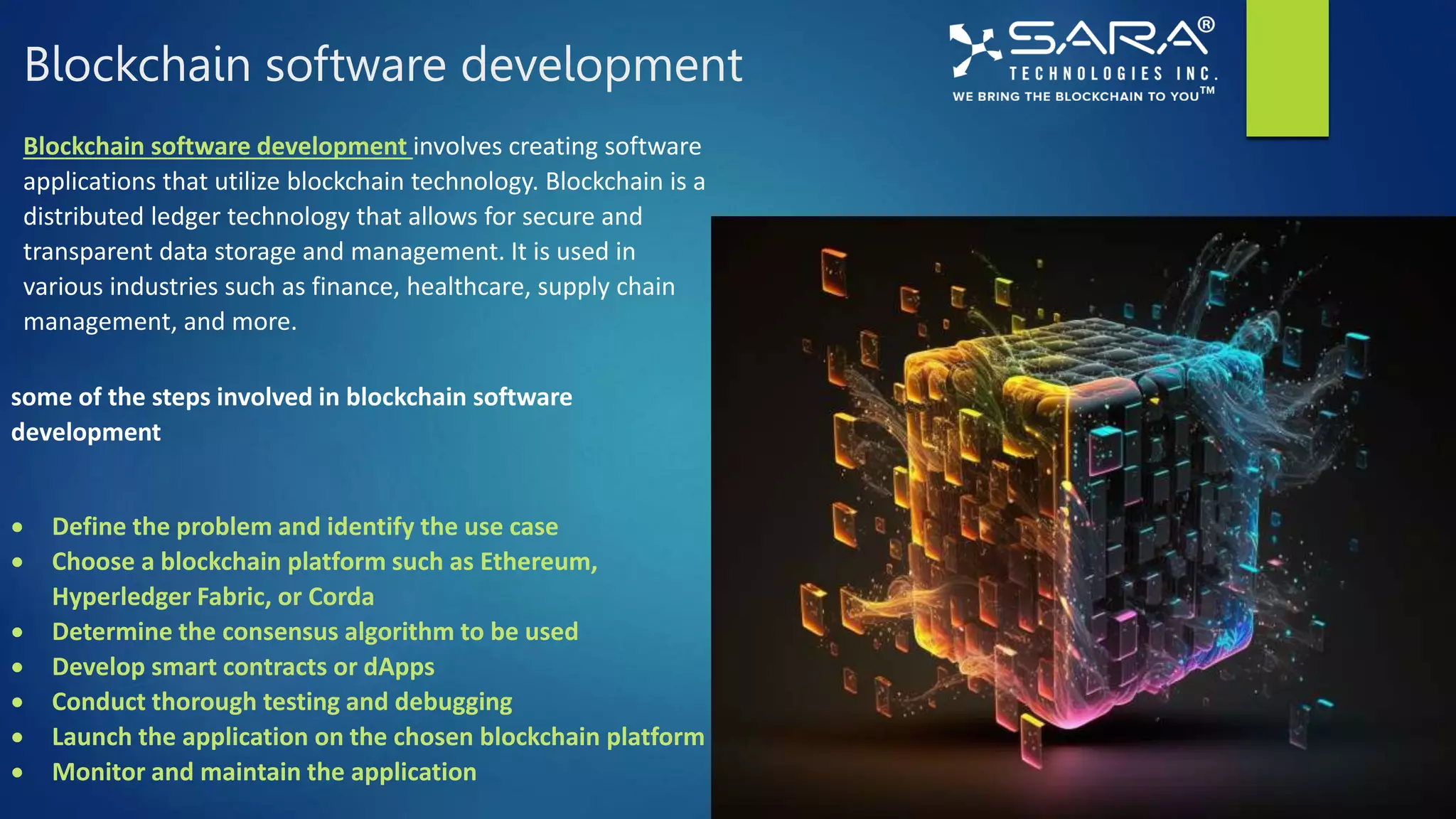 Blockchain software development | PPTX