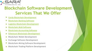 Blockchain software development services | PPT