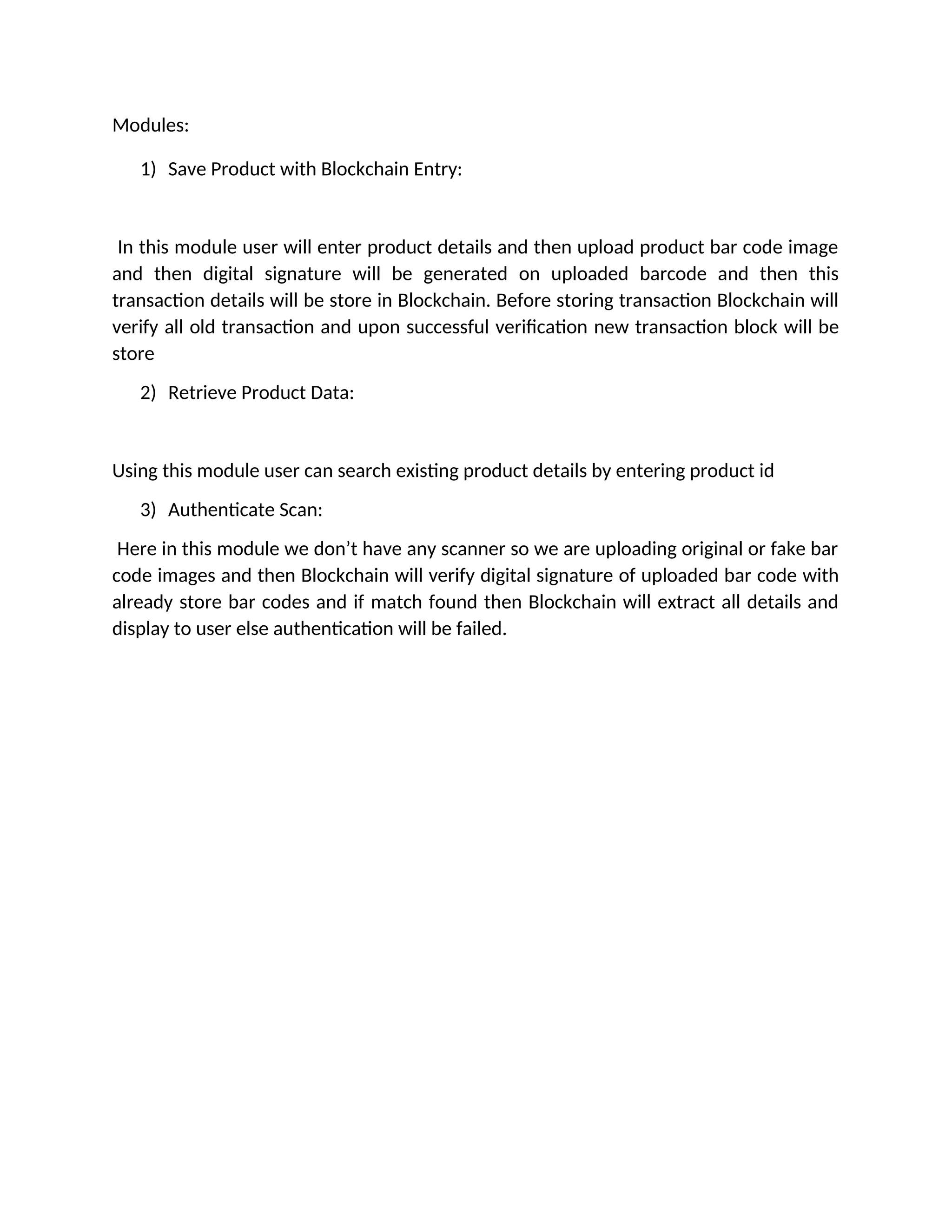 BLOCKCHAIN SOLUTION FOR PRODUCT VERIFICATION AND COUNTERFEIT PREVENTION ...