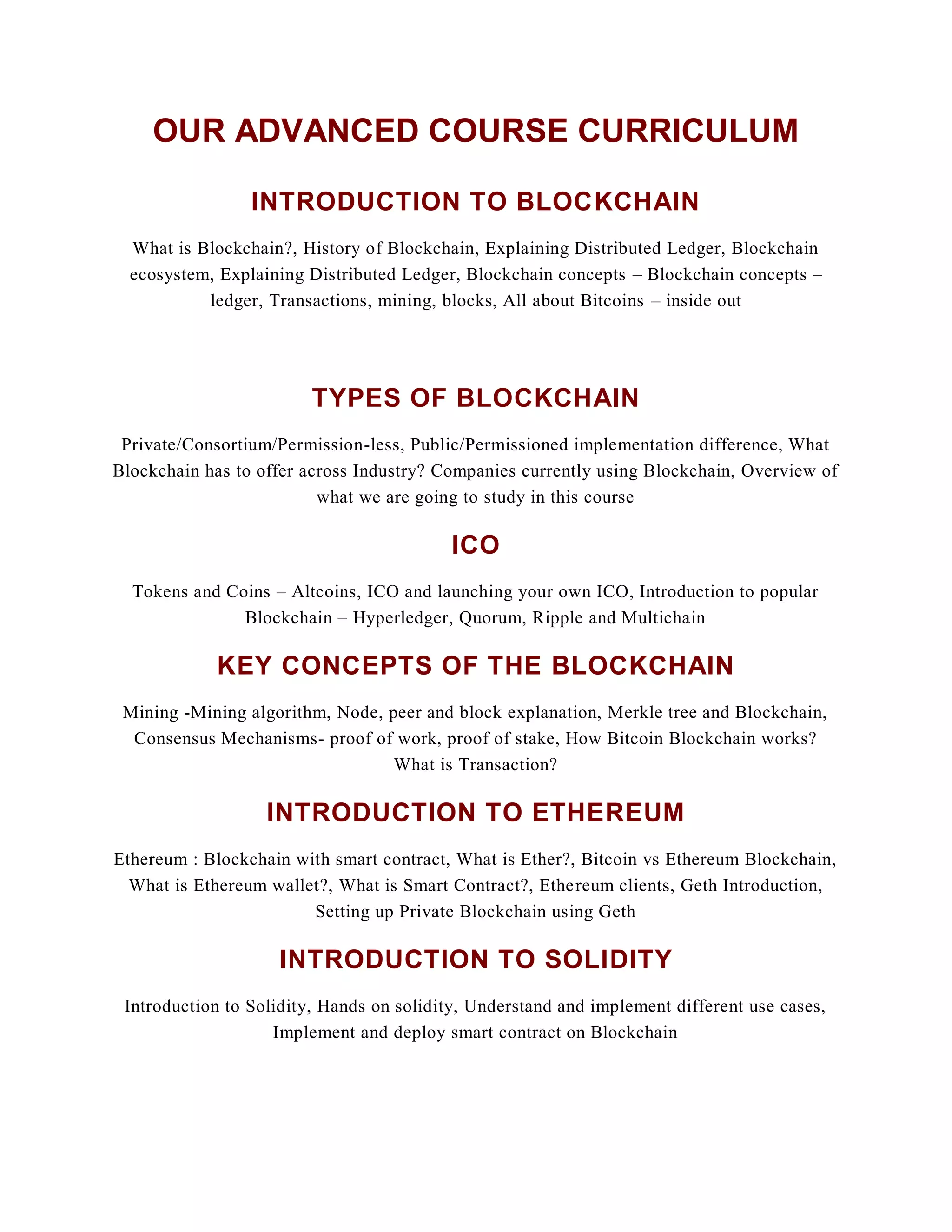 Blockchain syllabus | PDF