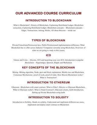 Blockchain syllabus | PDF