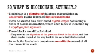 Introduction to Blockchain Technology | PPT