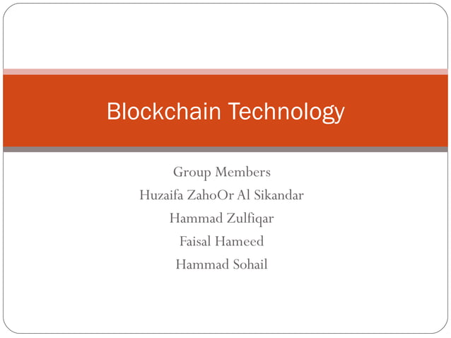 Blockchain technology | Bitcoins | PPT