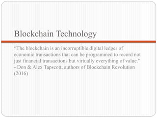 Blockchain technology | Bitcoins | PPT