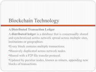 Blockchain technology | Bitcoins | PPT