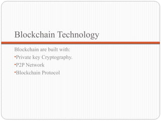 Blockchain technology | Bitcoins | PPT