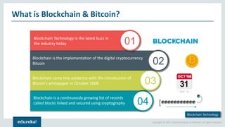 Blockchain Technology | Blockchain Technology Explained | Edureka | PDF