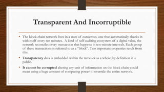 Block chain technology | PPTX