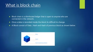 Block chain technology | PPT