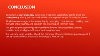 Blockchain technology | PPTX
