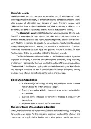 Blockchain technology and logistics management | PDF