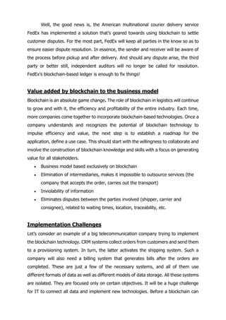 Blockchain technology and logistics management | PDF