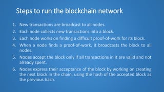 Blockchain technology & it's application | PPTX | Internet | Computing