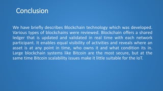 Blockchain technology & it's application | PPTX | Internet | Computing