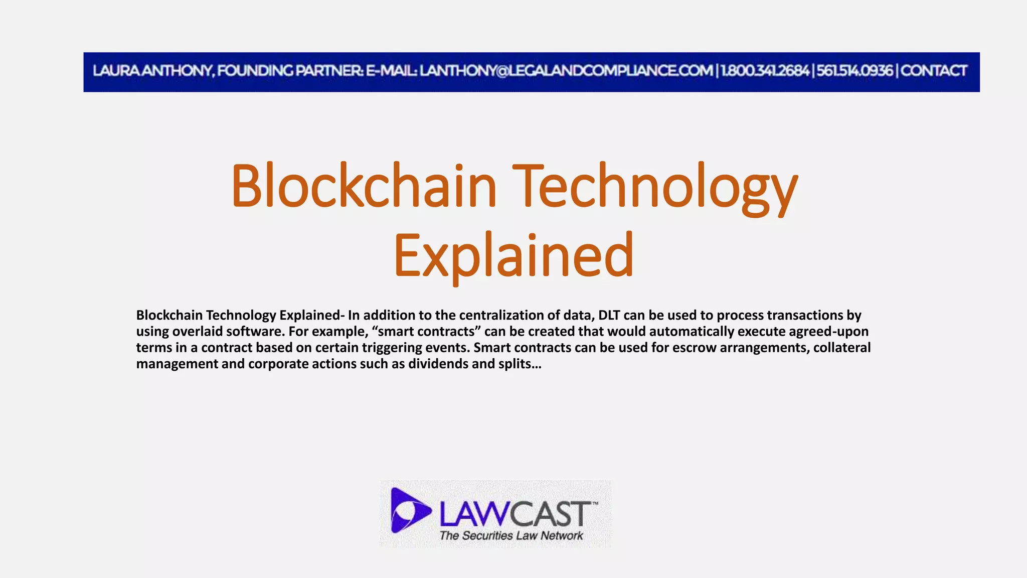 Blockchain Technology Explained | PPTX