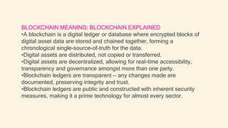 Blockchain Technology Explained | PPTX