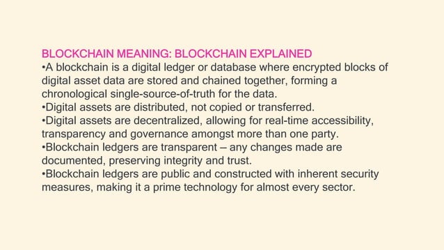 Blockchain Technology Explained | PPT