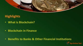 Blockchain technology financial institutions (1) | PPT