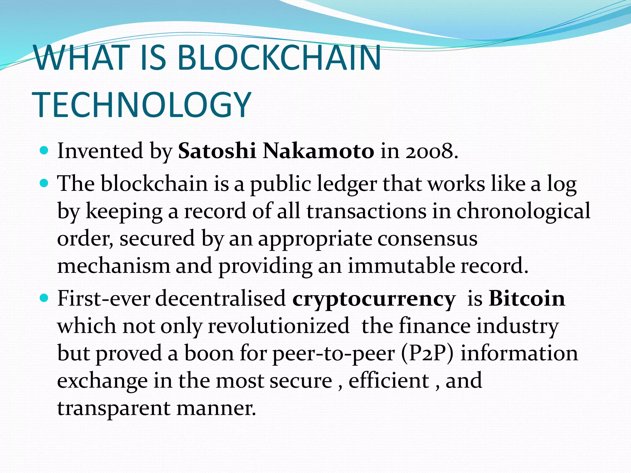 Blockchain technology in electric power system | PPTX