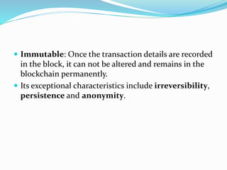 Blockchain technology in electric power system | PPTX