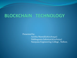 Blockchain technology ppt | PPTX