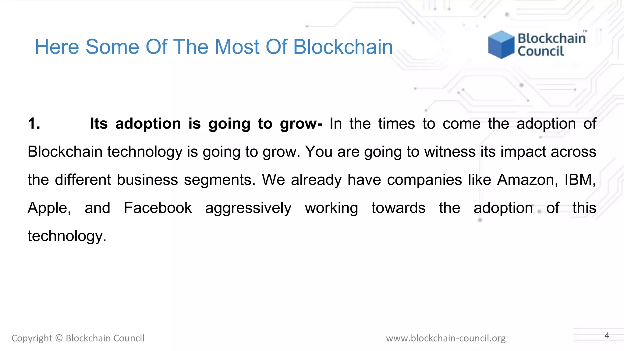 Blockchain Technology Trends 2020 | PPTX