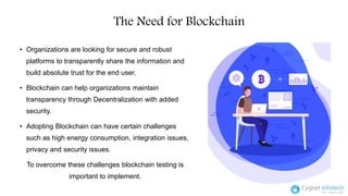 Blockchain testing | PPTX