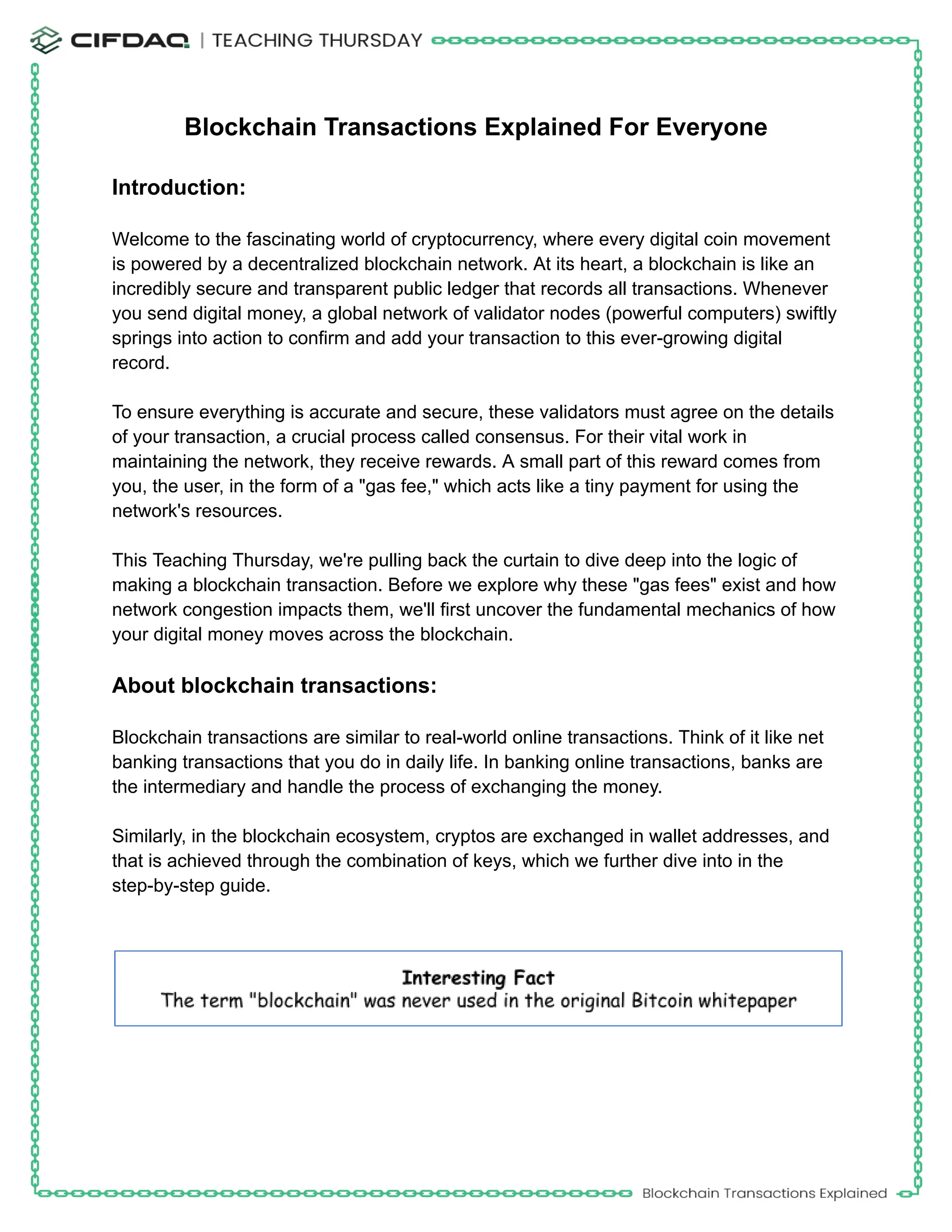 Blockchain Transactions Explained For Everyone | PDF