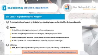 Blockchain Use Case in Legal Industry - iFour Technolab Pvt. Ltd. | PPT