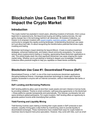 Blockchain Use Cases That Will Impact the Crypto Market.docx