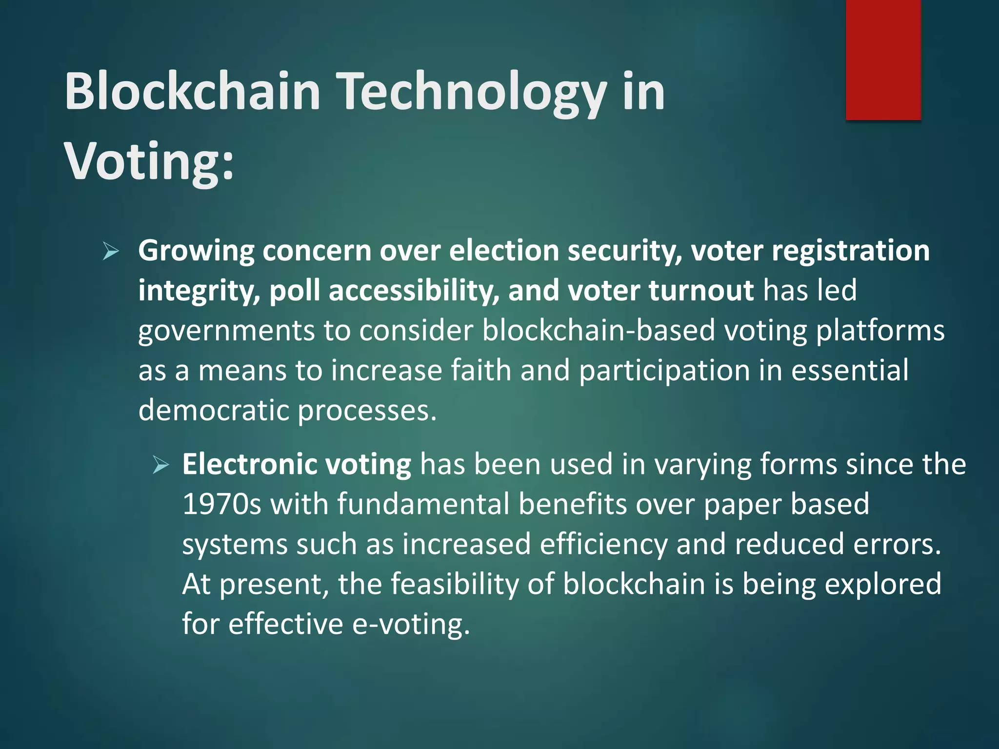Blockchain voting | PPTX