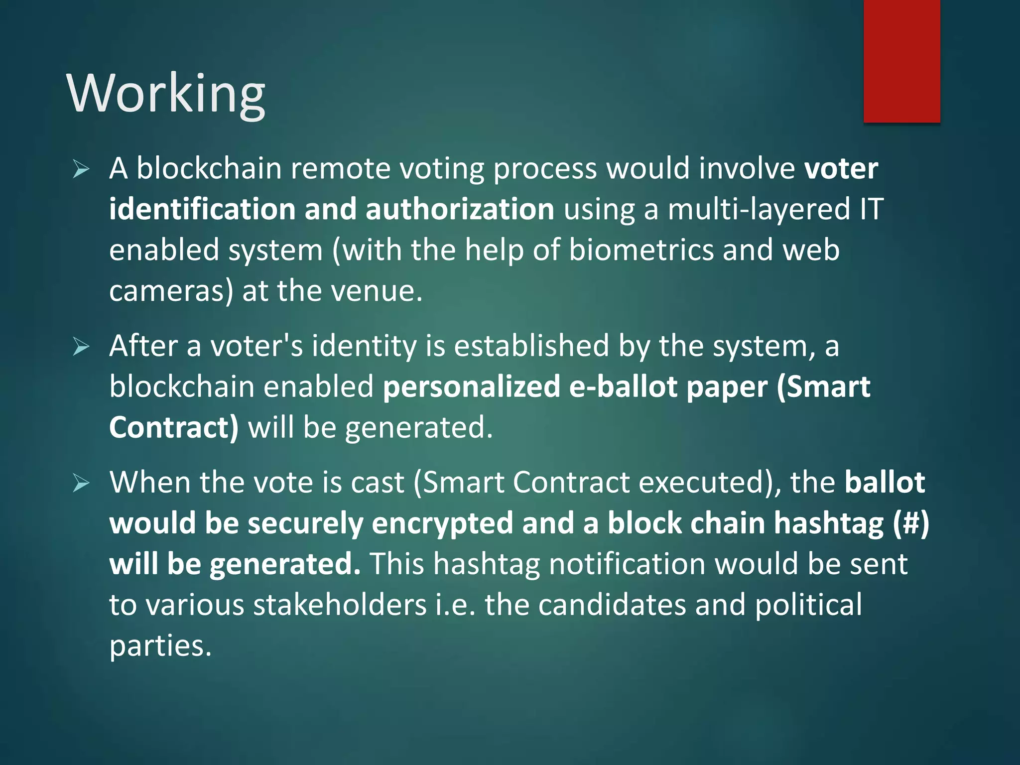 Blockchain voting | PPTX