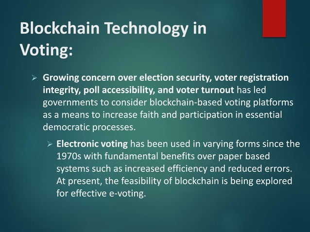 Blockchain voting | PPTX