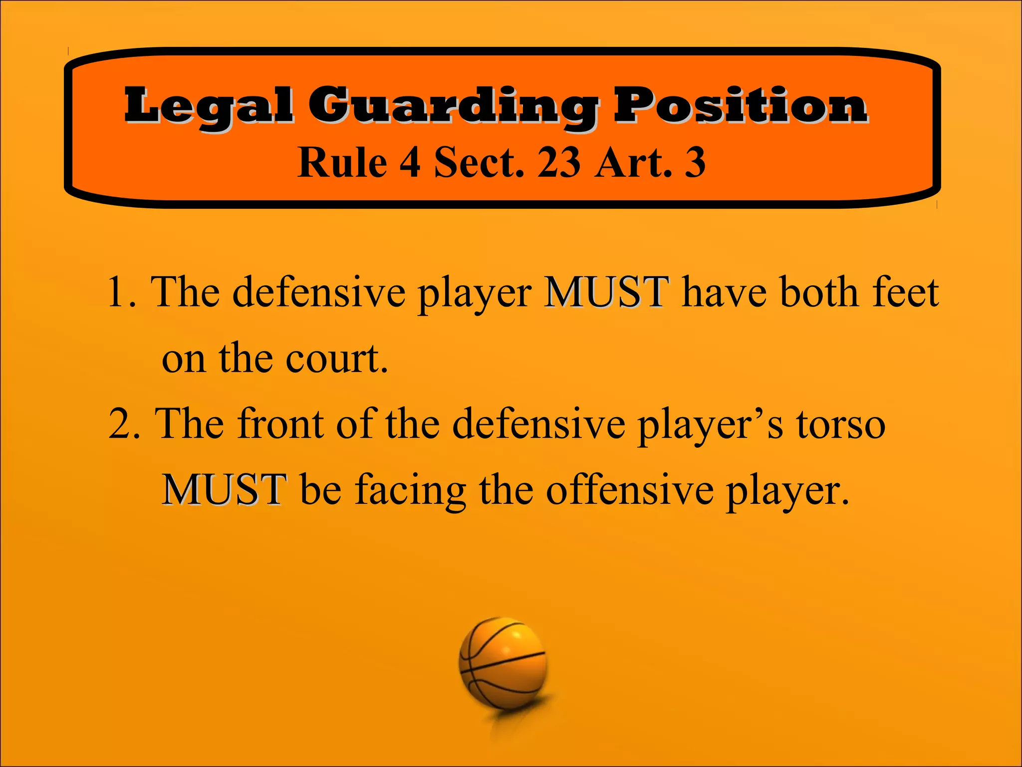 Block charge and legal guarding position | PPT