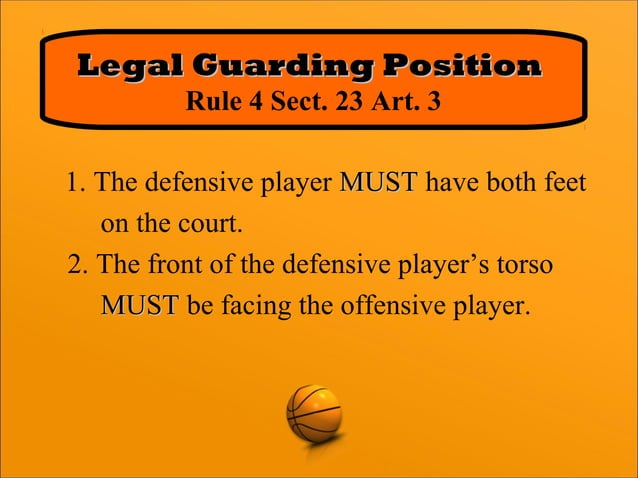 Block charge and legal guarding position | PPT